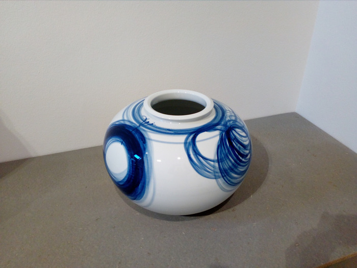 Jiri Straka - Ink painting - An old friend quinghua porcelain
